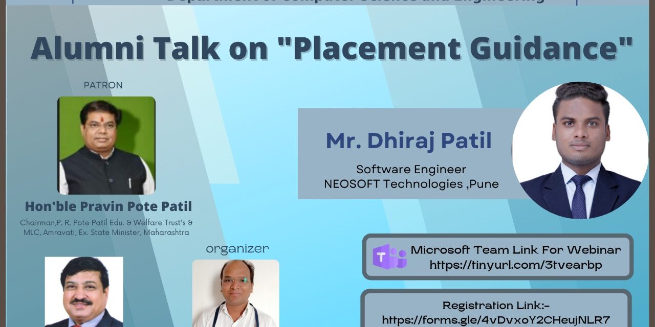 P. R. POTE PATIL COLLEGE OF ENGG & MANAGEMENT